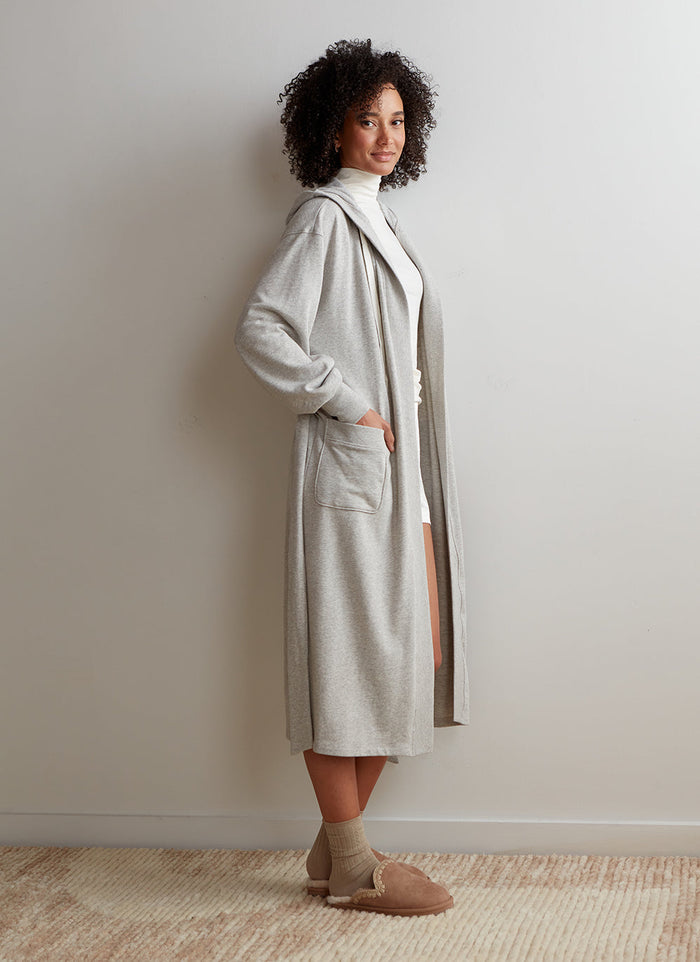 Heathered Reading Robe - Grey State